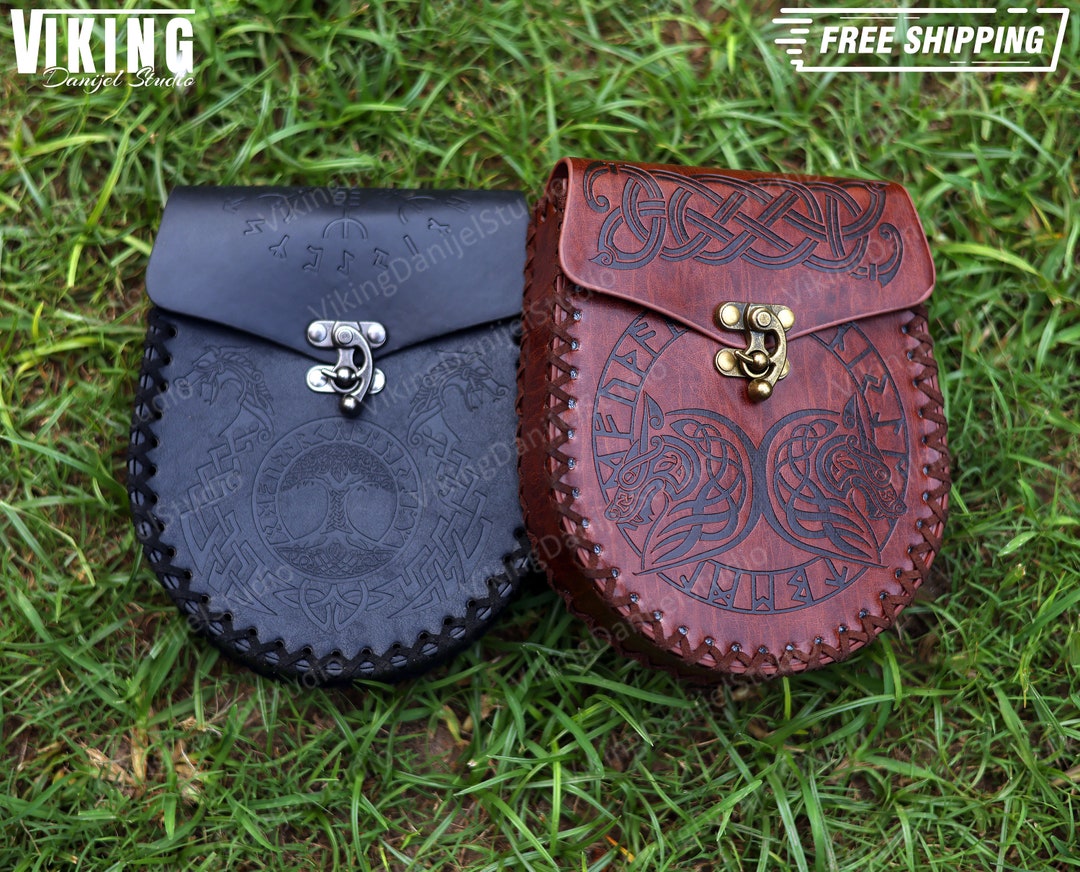 Renaissance Fair Viking Belt Bag, Medieval Fantasy Gothic Bag, Small ...