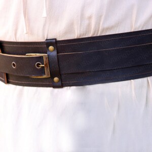 Medieval Renaissance Larp Belt Bag, Steampunk Pirate Wide Waist Belt ...