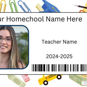 Homeschool Student & Teacher ID - Etsy