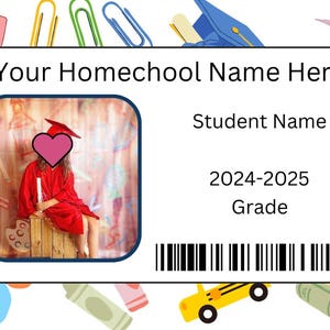 Homeschool Student & Teacher ID - Etsy