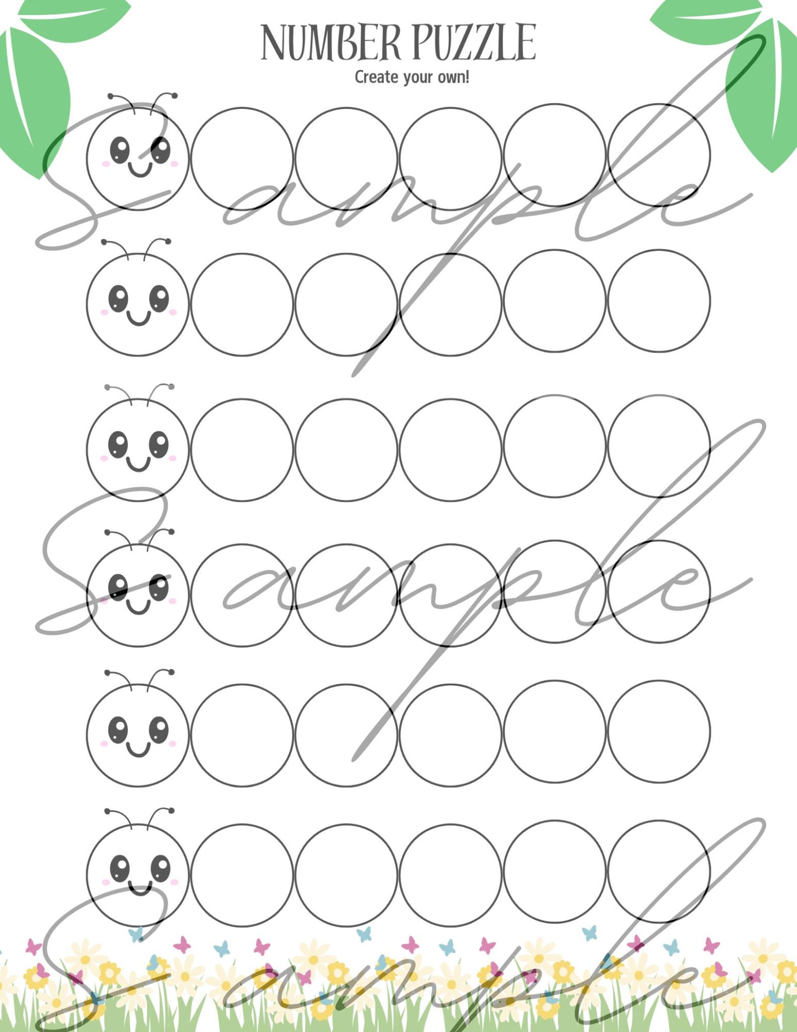 Number Puzzle - Etsy