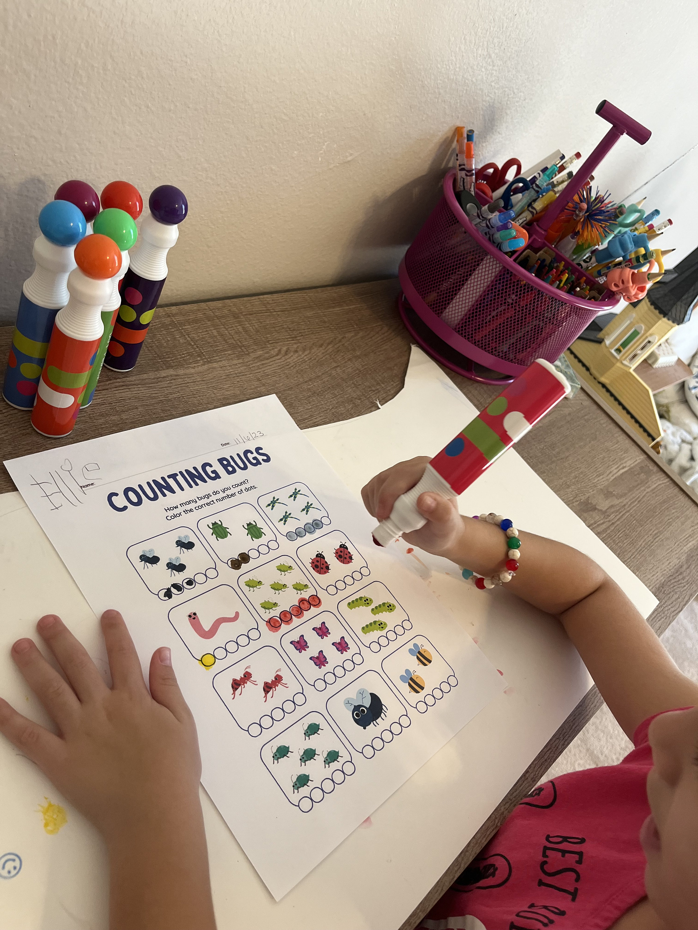 Counting Bugs Worksheet - Etsy