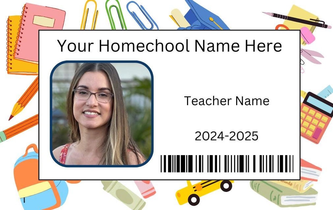 Homeschool Student & Teacher ID - Etsy