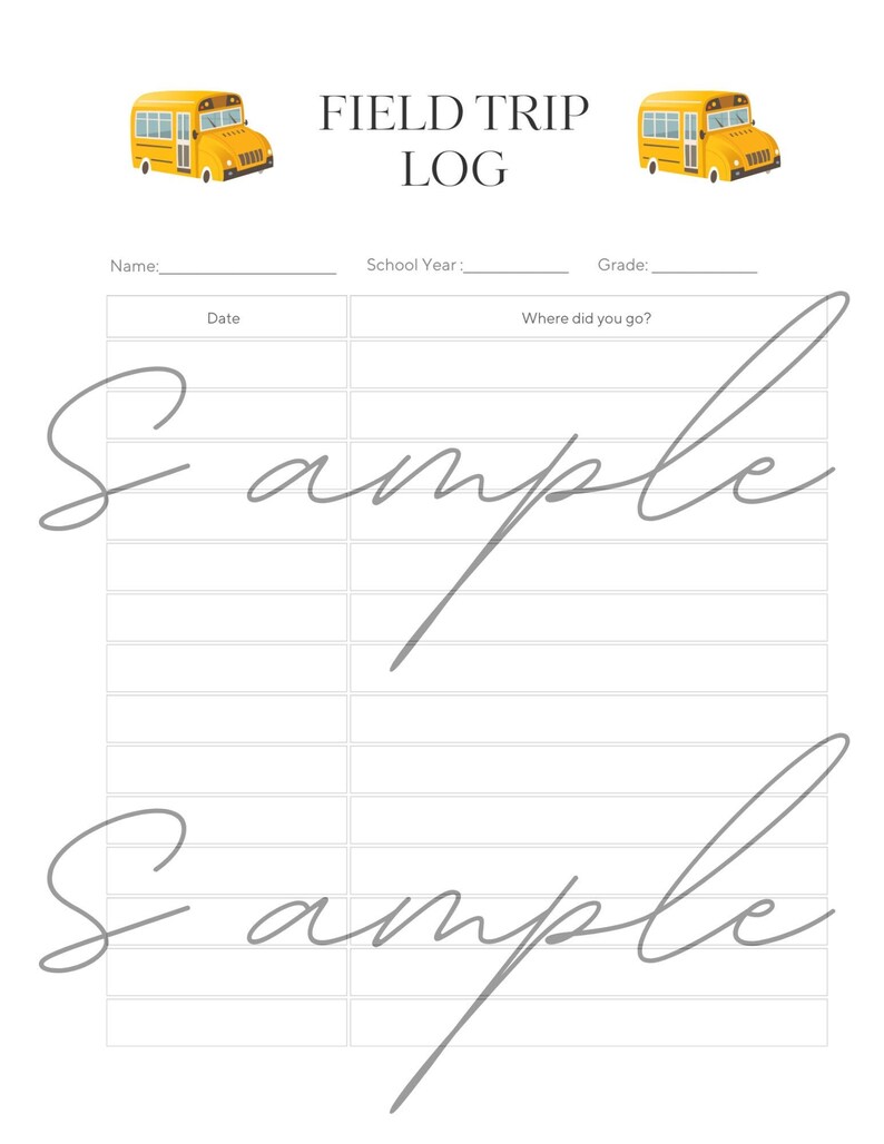 Field Trip Log - Etsy