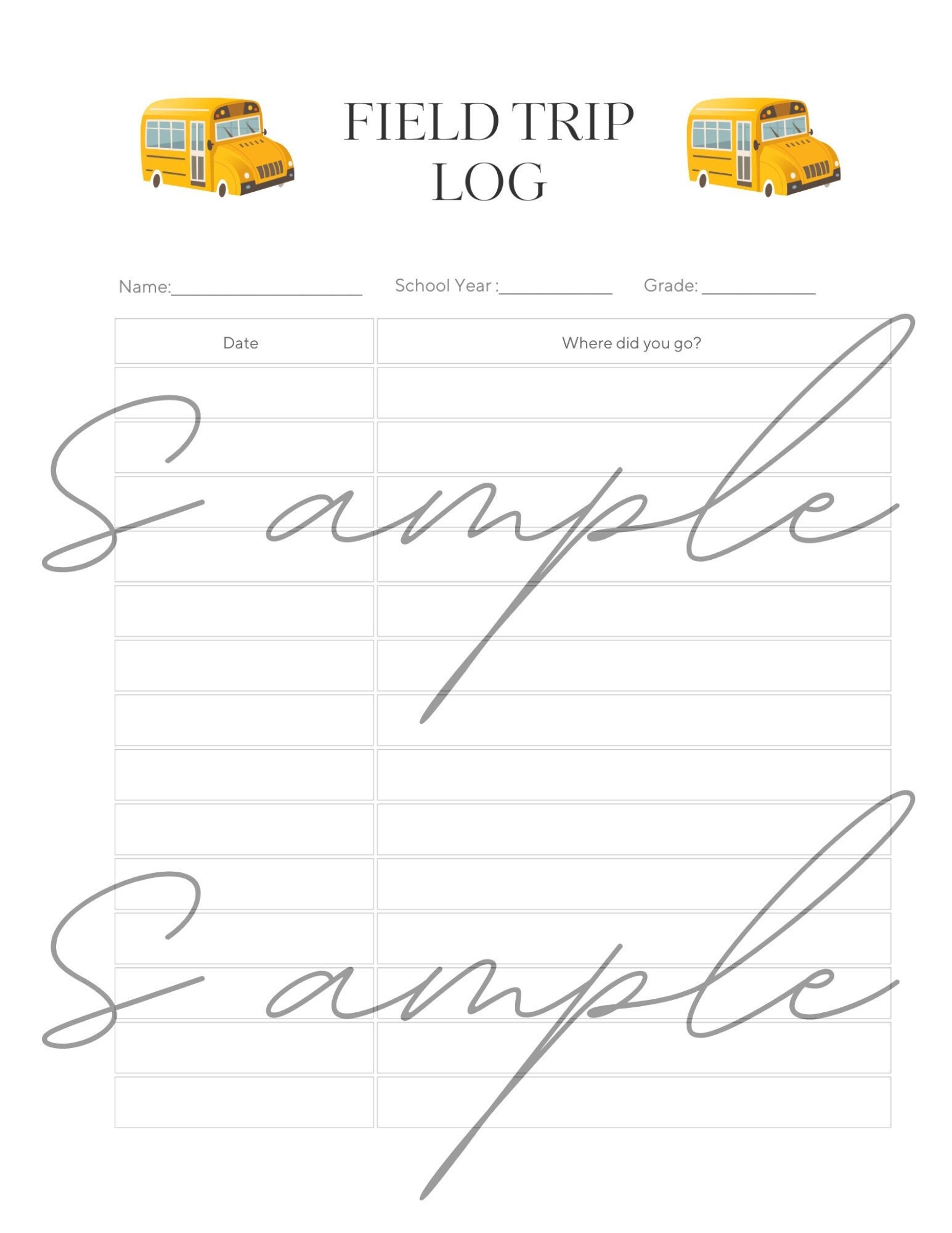 Field Trip Log - Etsy