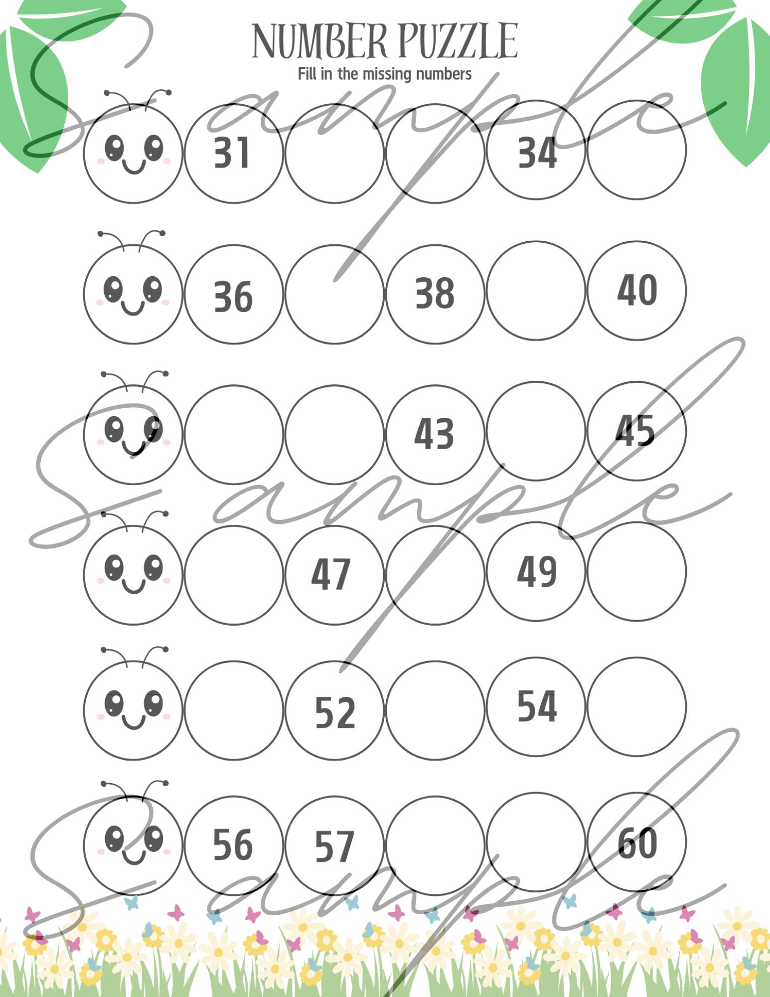 Number Puzzle - Etsy