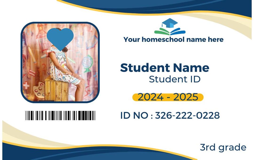 Homeschool Teacher and Student ID - Etsy