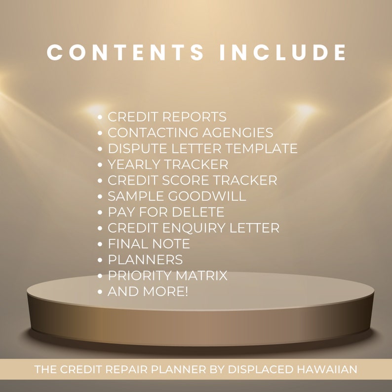 Credit Repair Planner W/ Dispute Letter and Credit Enquiry Letter - Etsy