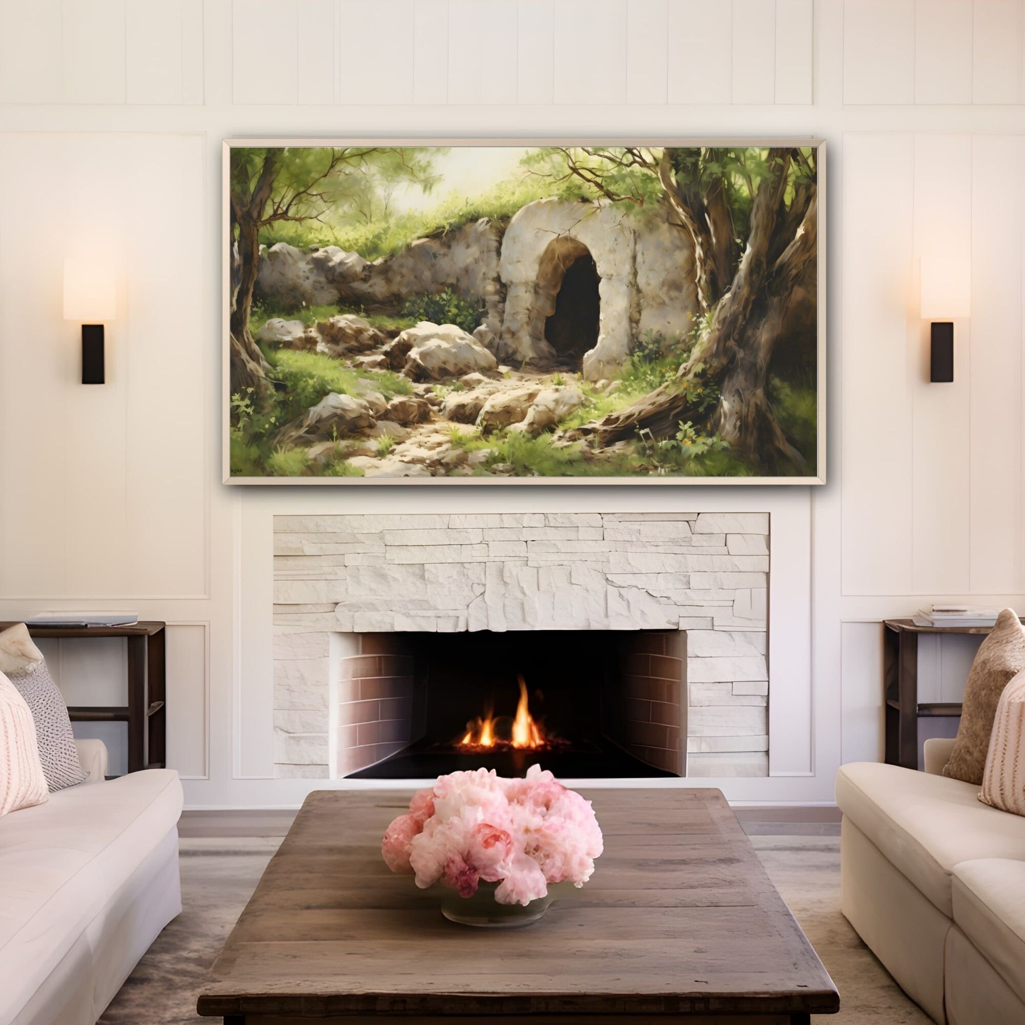 Easter Sunday Empty Tomb Frame TV Art, Easter Holiday Frame TV Artwork ...