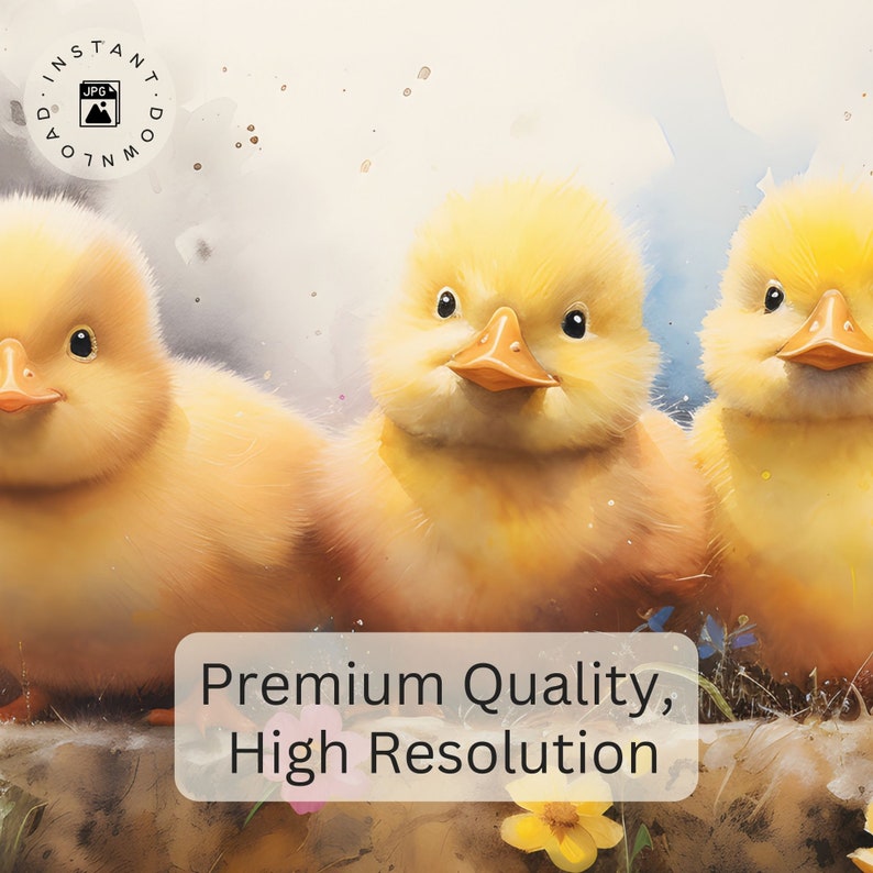Ducklings Frame TV Art Instant Download, Cute Baby Ducks Artwork ...