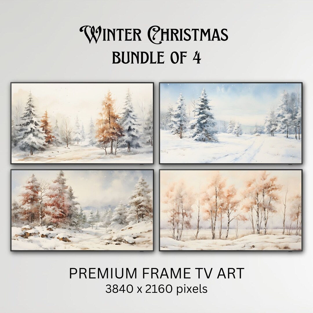 Christmas Artwork Landscape Series Digital Download, Frame Art TV ...
