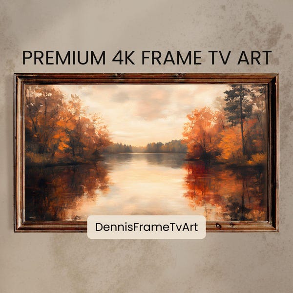 River in Autumn Forest - Etsy