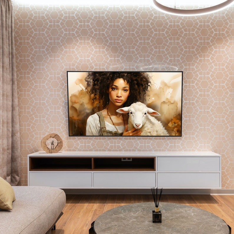 Country Frame Tv Art Bundle Farmhouse Decor, Set of Cute Farm Animals ...