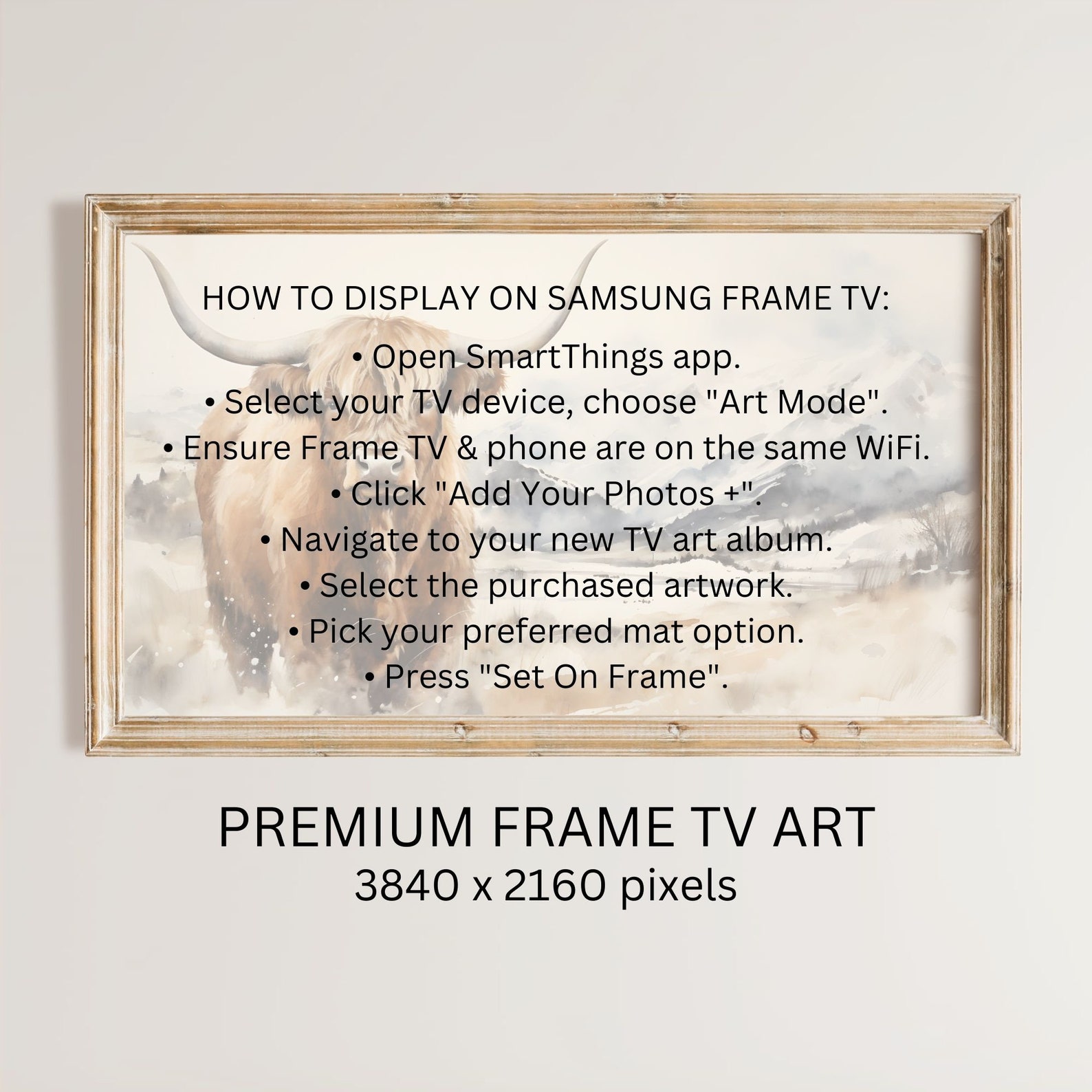 Rooster Frame Tv Art Instant Download, Country Inspired Earthly Tones ...