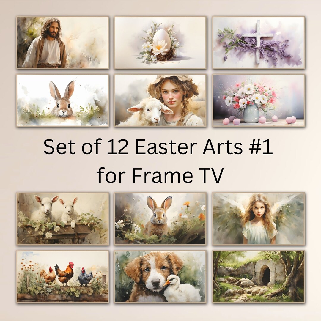 Spring Easter Set of Pictures for Frame TV, Farmhouse Springtime Home ...