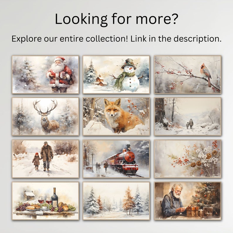 Cardinal Bird Tv Art Digital Download, Winter Landscape Artwork With ...