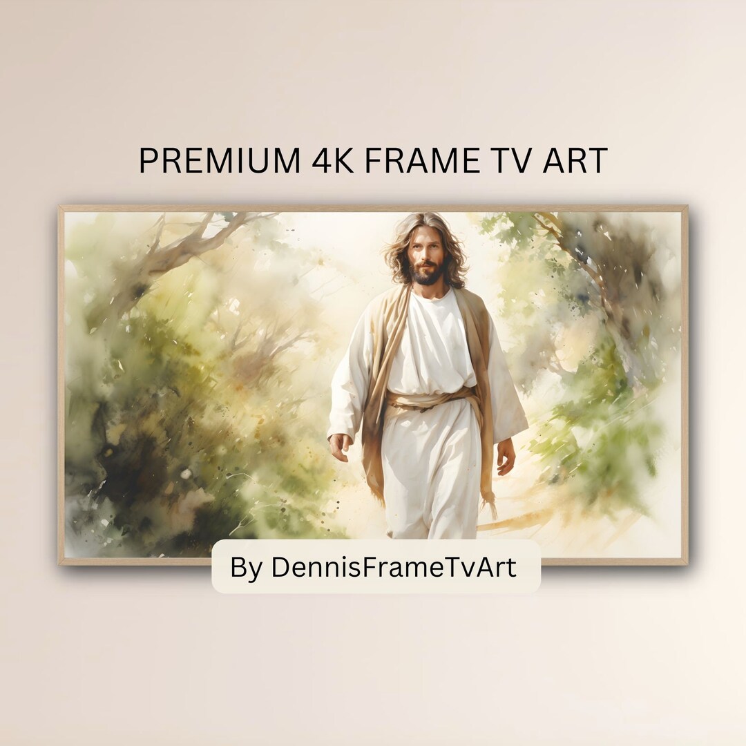 Jesus Frame Tv Art Instant Download, Spring Farmhouse Wall Decor ...