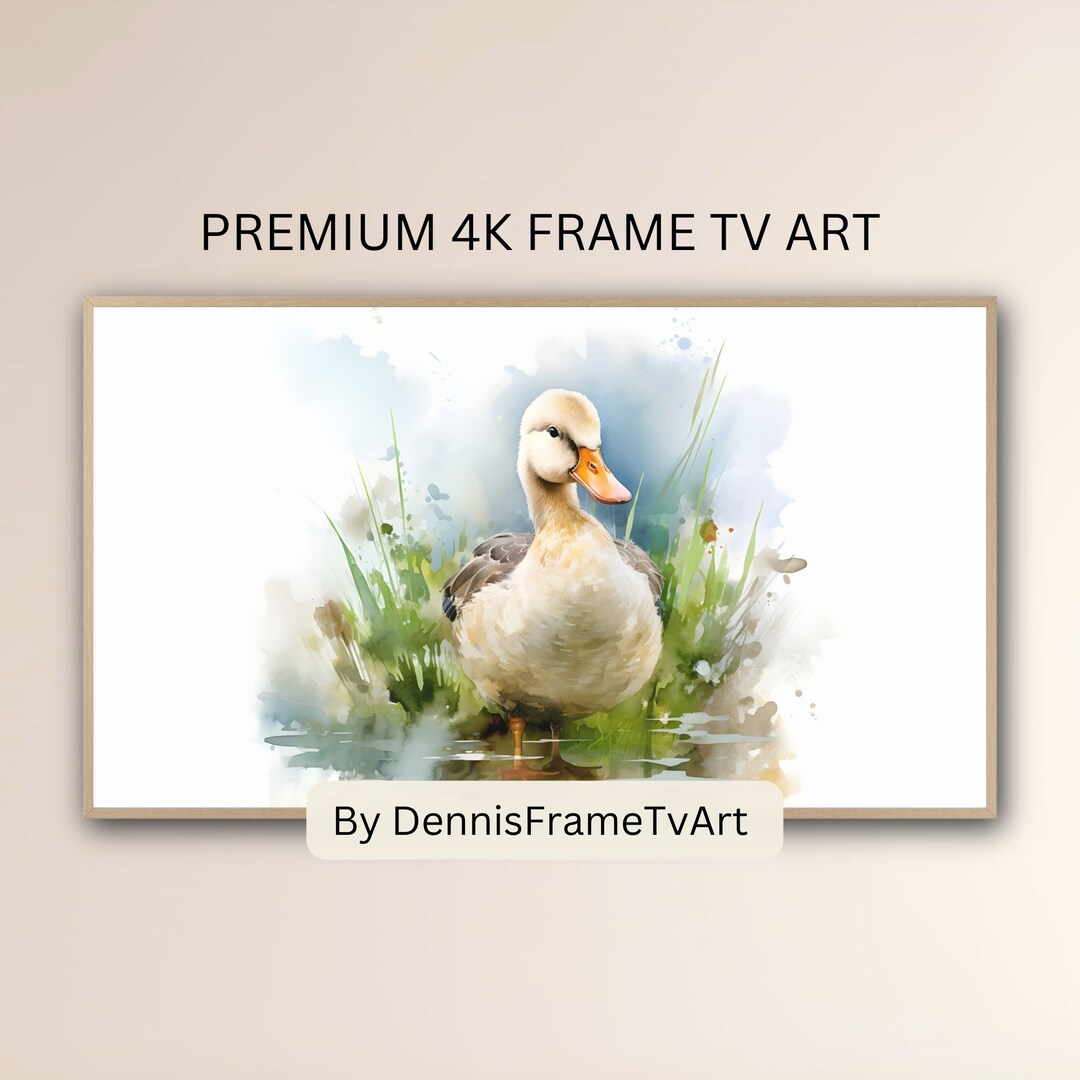 Whimsical Duck Artwork for the Frame TV Instant Download, Watercolor ...