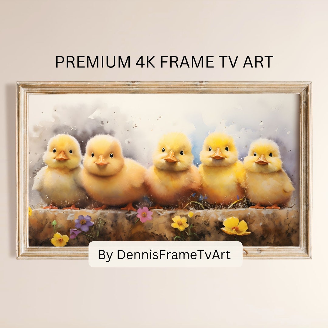 Ducklings Frame TV Art Instant Download, Cute Baby Ducks Artwork ...