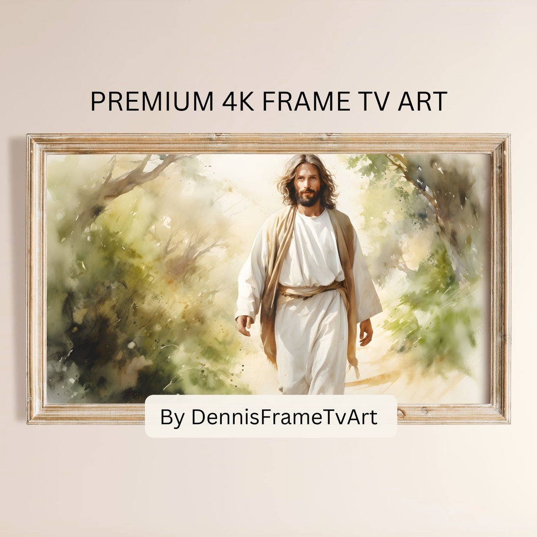 Jesus Frame Tv Art Instant Download, Catholic Farmhouse TV Picture ...