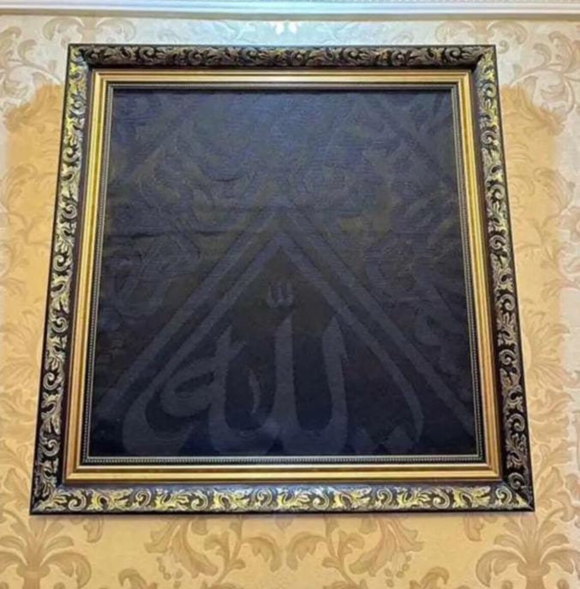 CERTIFIED KISWA KAABA Piece for Wall Hanging | Islamic Calligraphy Art ...