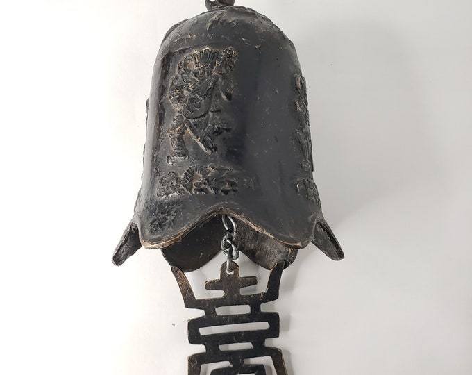 Large Bronze Bell Chinese Shou Bell Chinese Symbols for Longevity ...