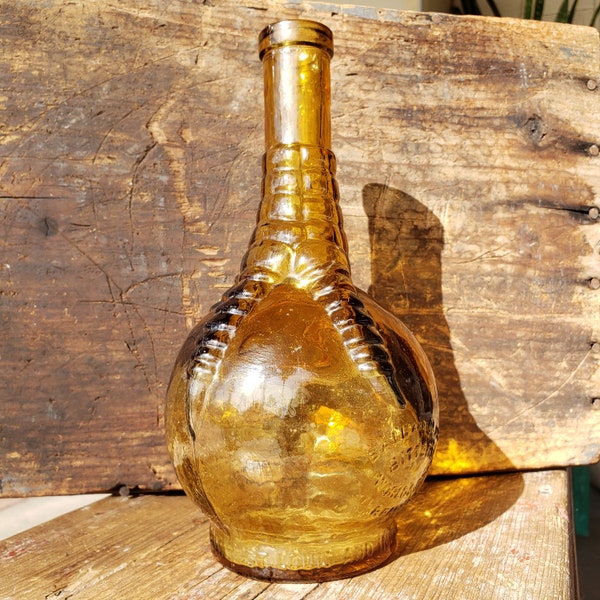 Amber Glass Alcohol Bottle - Etsy