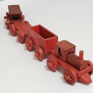 Vintage Handmade Toys Wooden Train Set Vintage Collectible Trains for ...