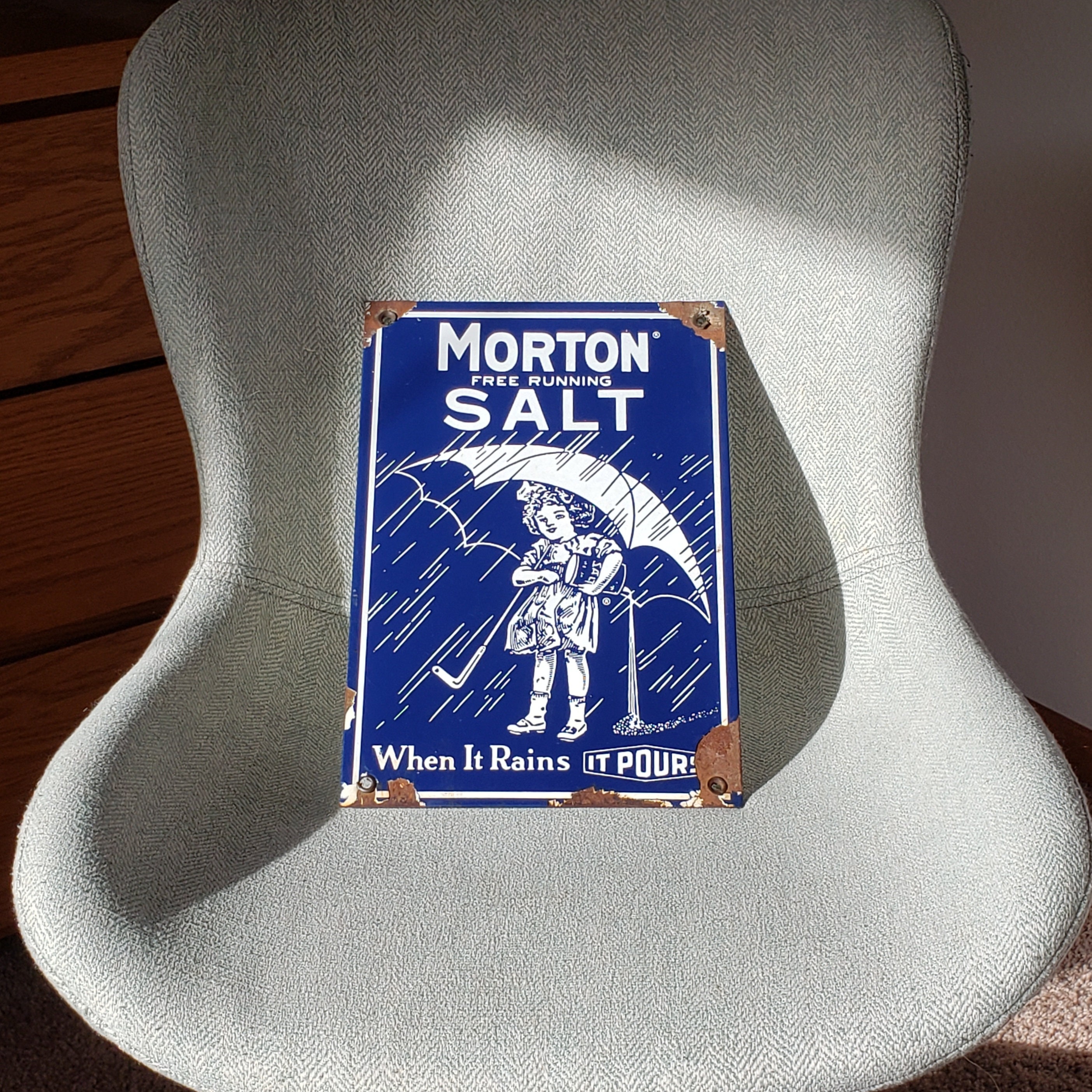 Vintage Porcelain Signs Morton Salt Sign Antique Signs Ranch House ...