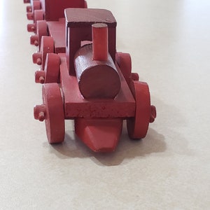 Vintage Handmade Toys Wooden Train Set Vintage Collectible Trains for ...