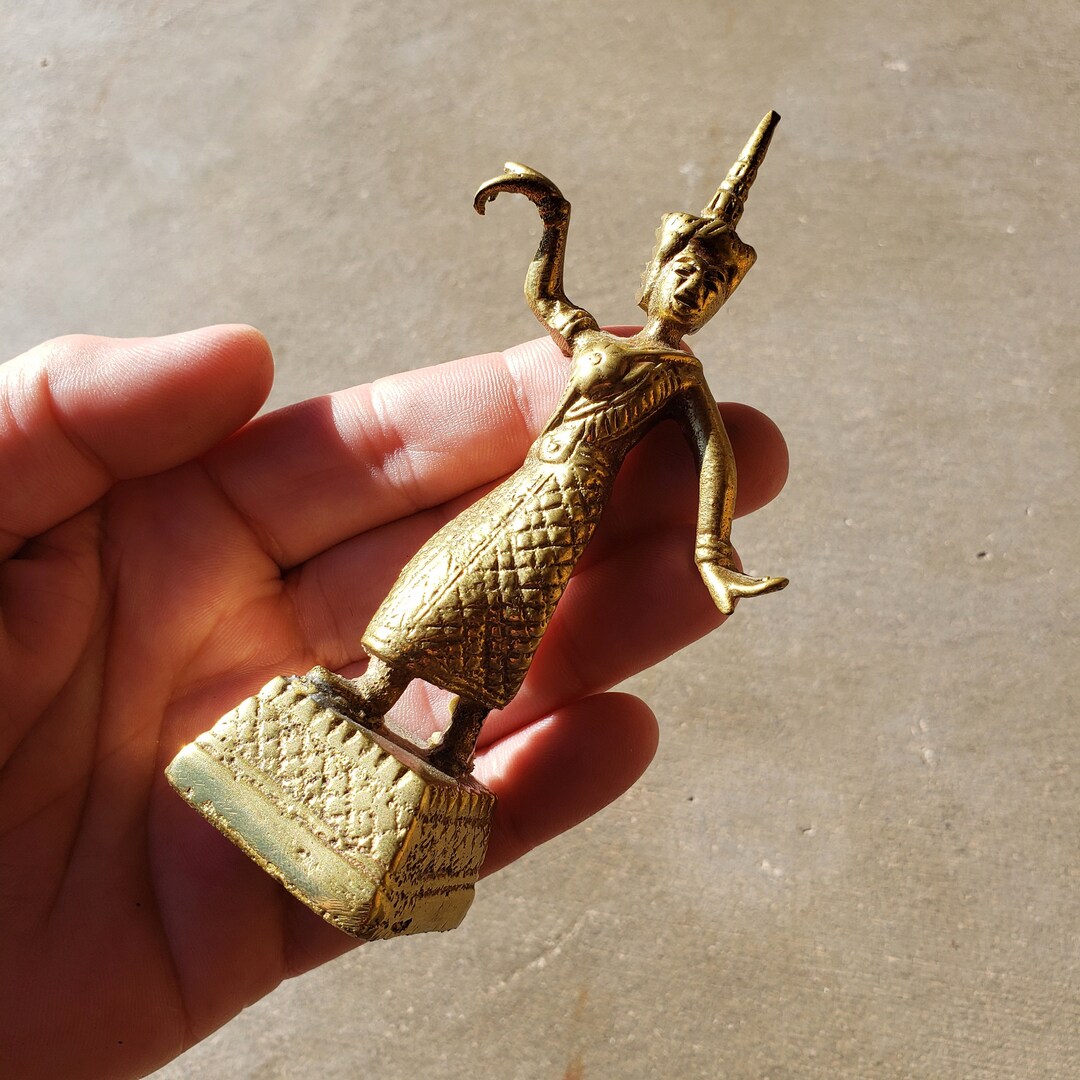 Thai Temple Dancer Siam Dancers Vintage Brass Figure Housewarming Gifts ...