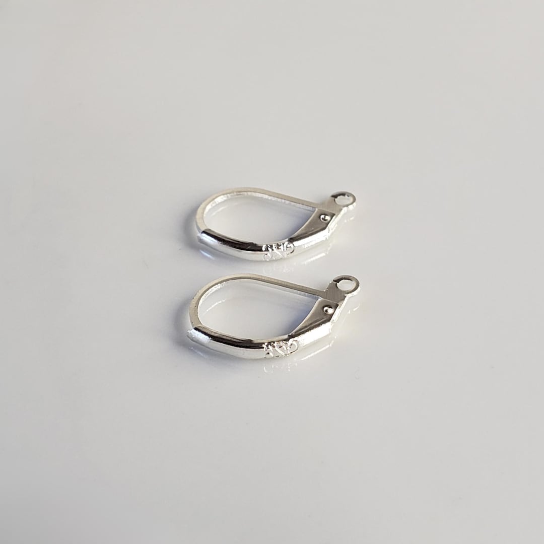Small Sterling Silver Lever Backs. 925 Sterling Earring Findings ...