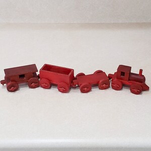 Vintage Handmade Toys Wooden Train Set Vintage Collectible Trains for ...