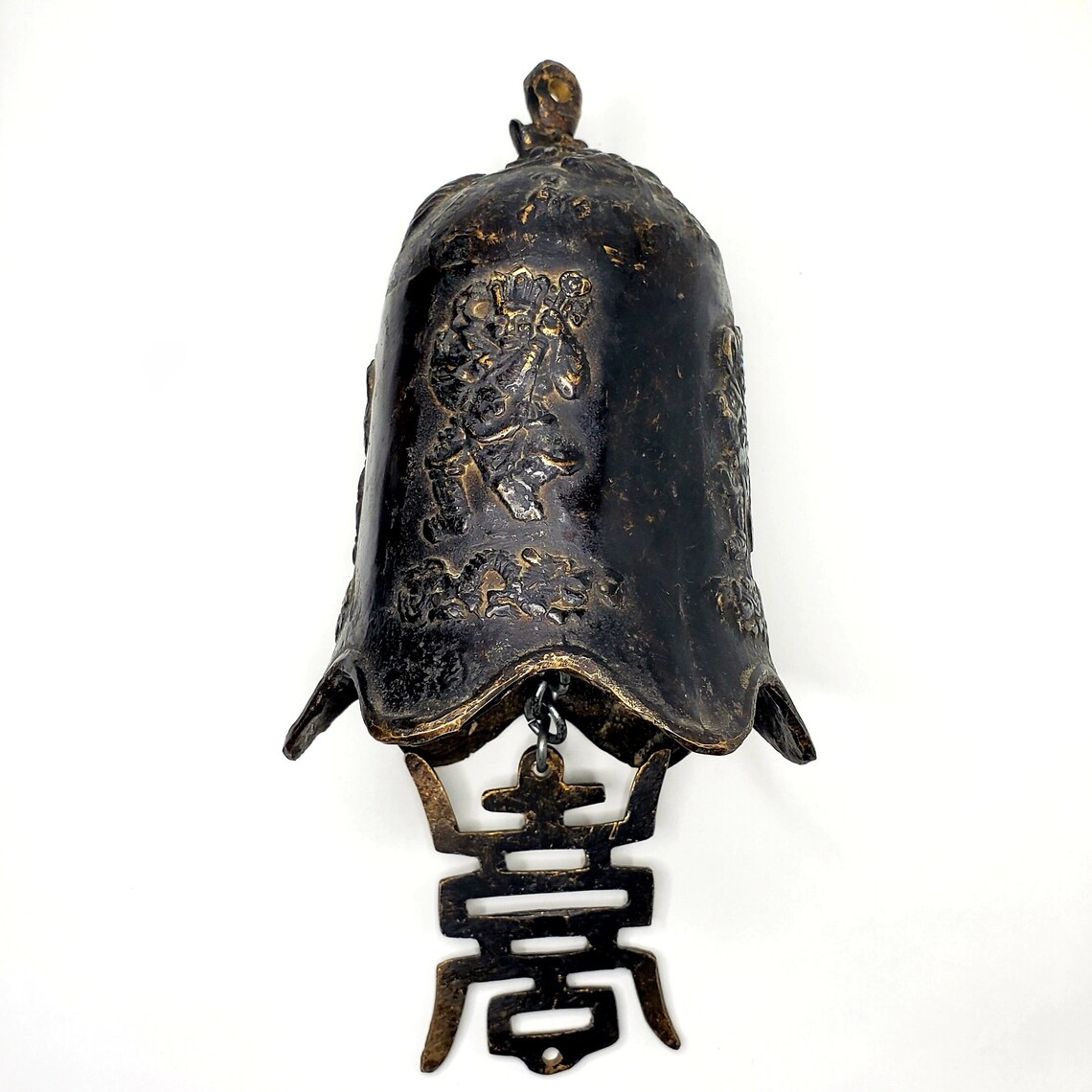 Gorgeous Hand Forged Bronze Bell Chinese Shou Bell Chinese Symbols for ...