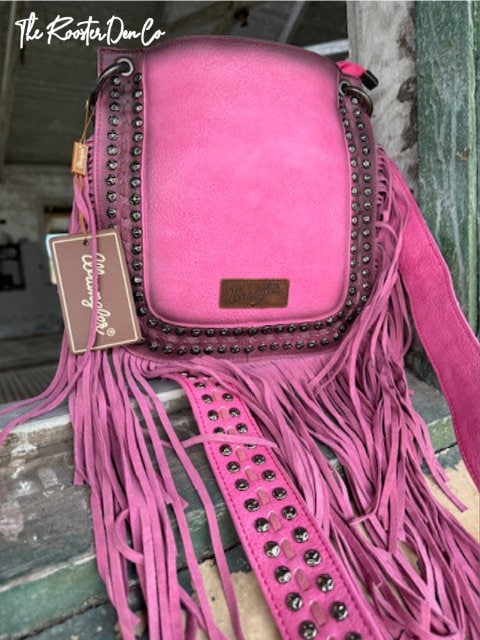 Wrangler Fringe Bag, Western Cowgirl Purse, Pink Vintage Rodeo Bag ...