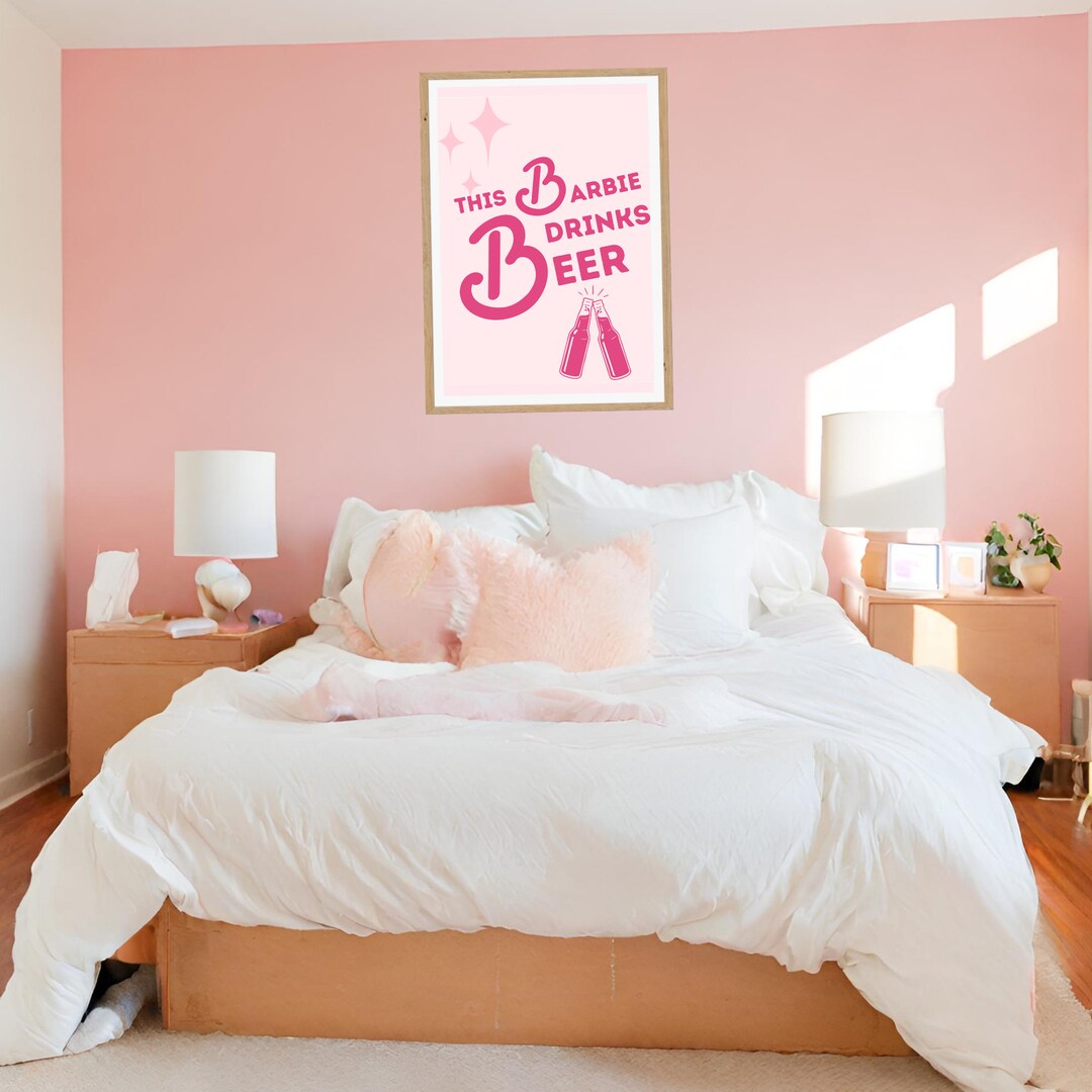 This Barbie Drinks Beer | Digital Download | Trendy Wall Art Poster ...