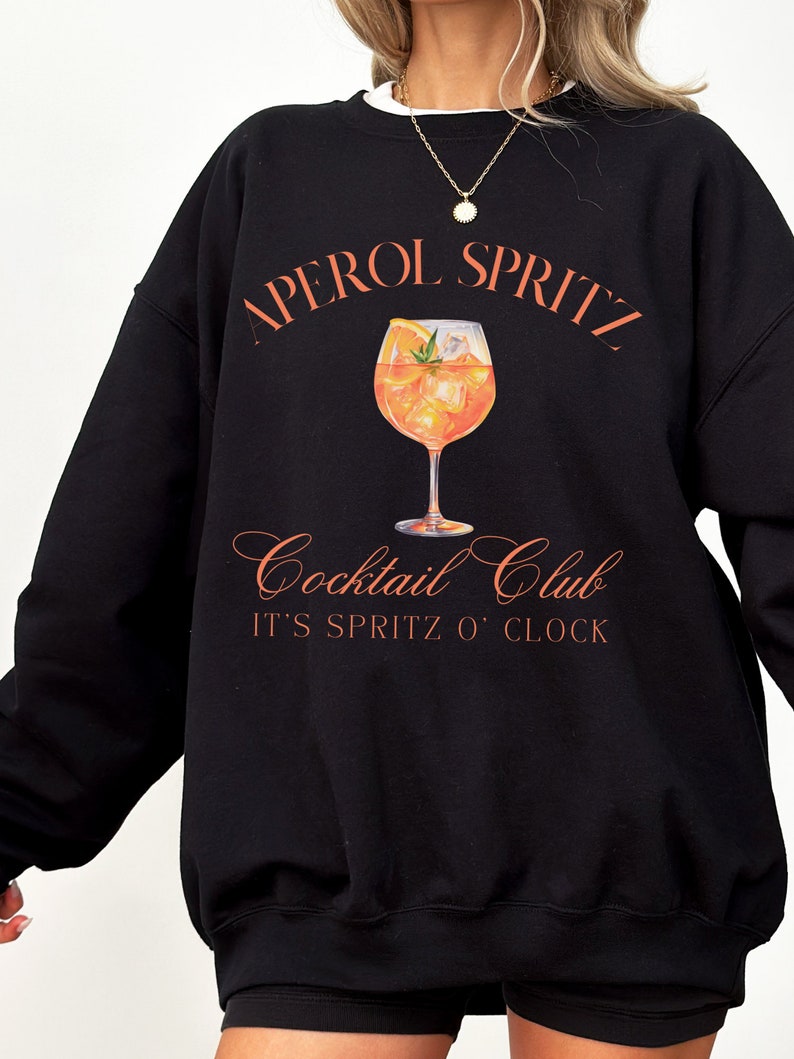 Aperol Spritz Crewneck Sweatshirt, Italian Aperitivo Social Club, Gift ...