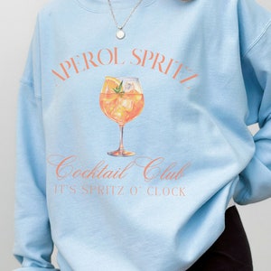 Aperol Spritz Crewneck Sweatshirt, Italian Aperitivo Social Club, Gift ...
