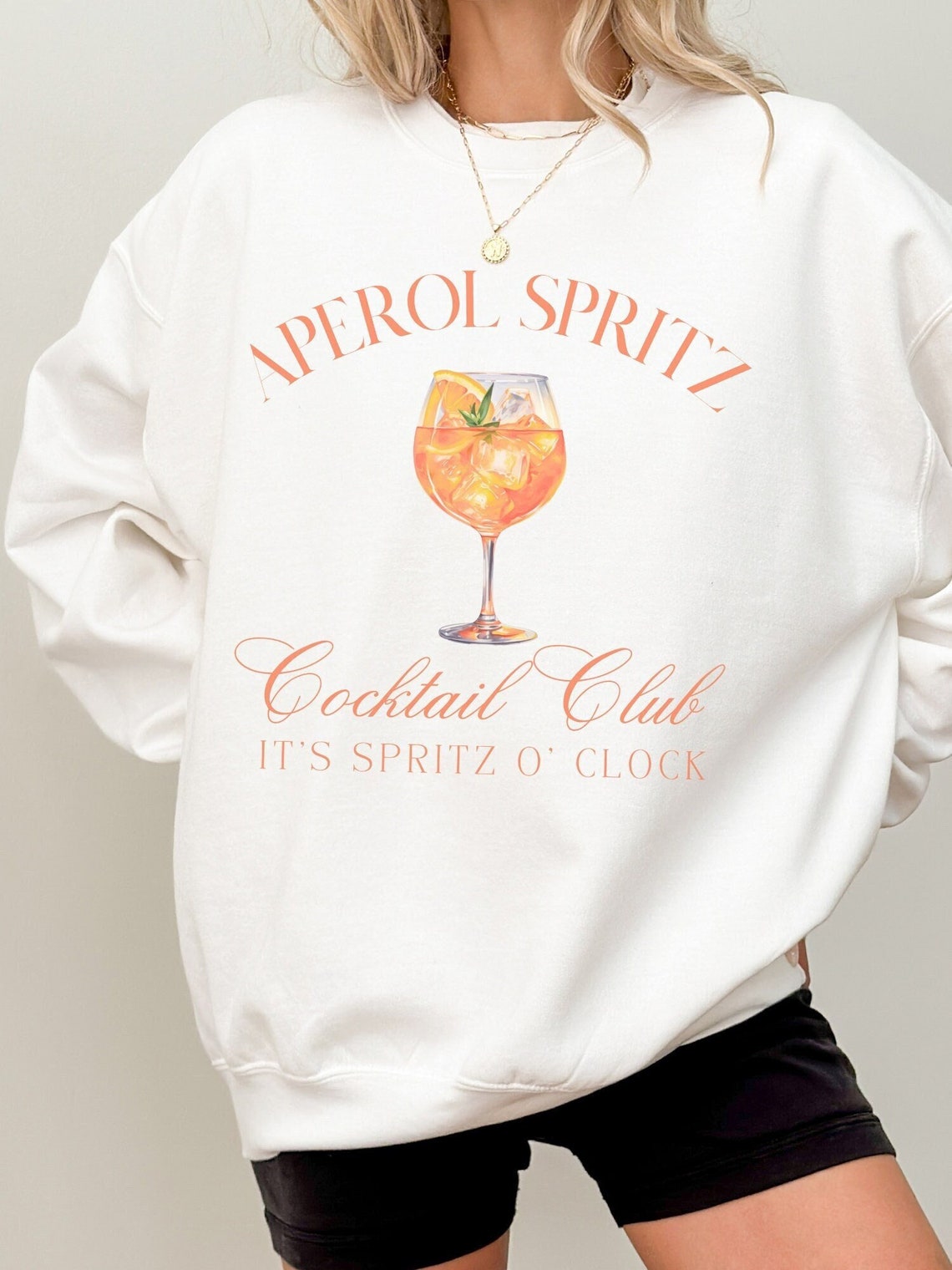 Aperol Spritz Crewneck Sweatshirt, Italian Aperitivo Social Club, Gift ...