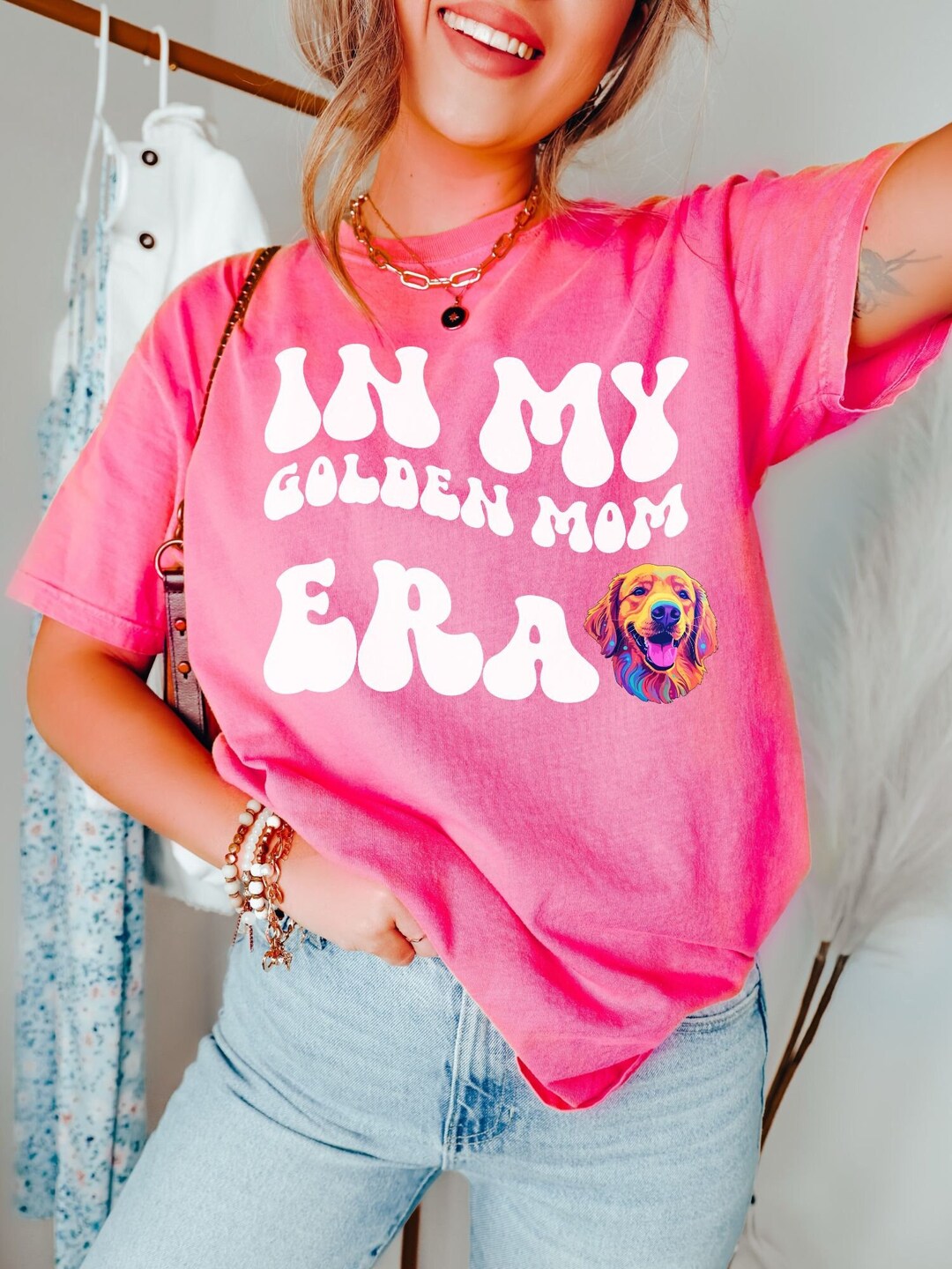 Golden Retriever Shirt, Golden Mom Shirt, in My Golden Mom Era Shirt ...