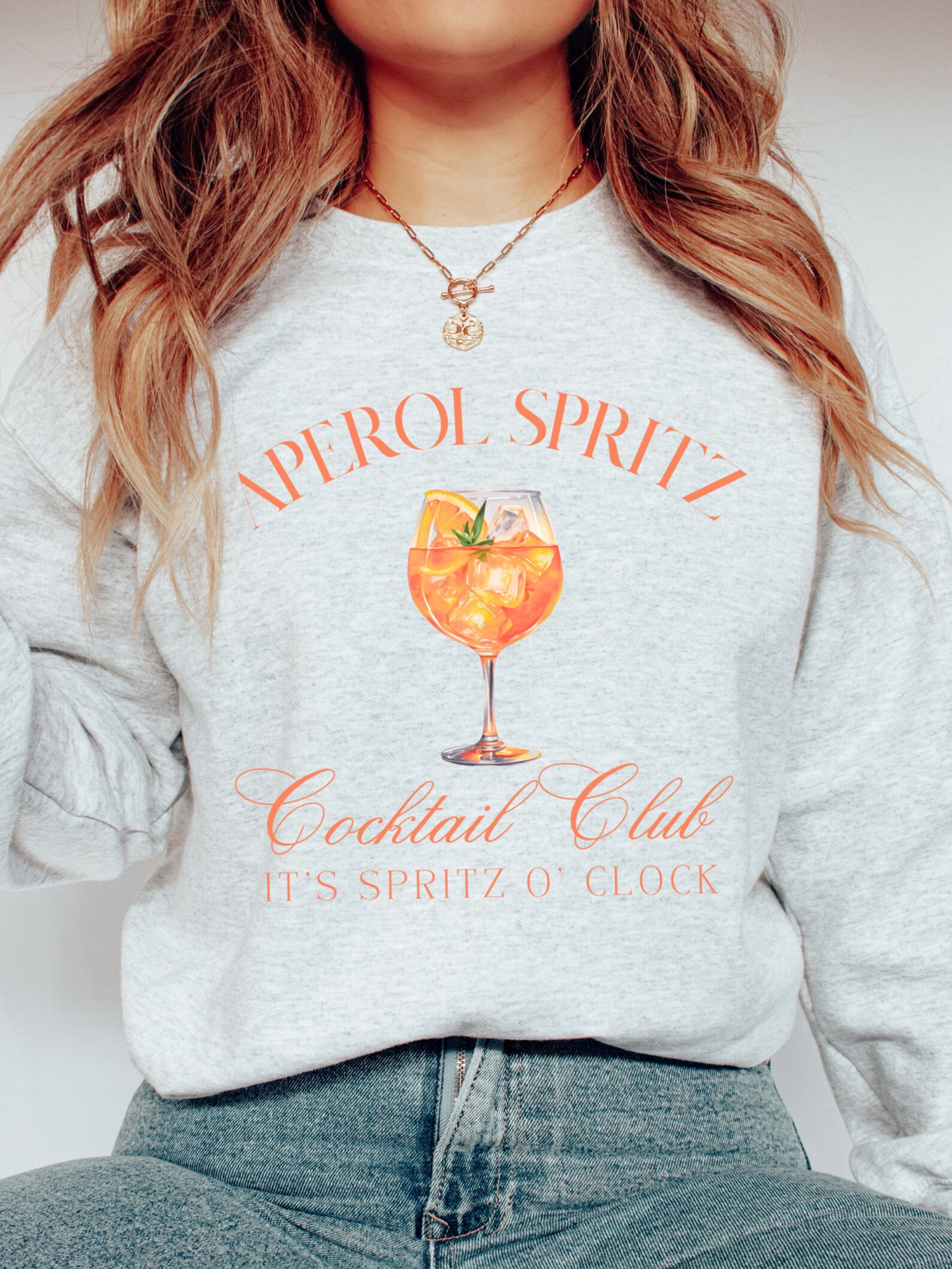 Aperol Spritz Crewneck Sweatshirt, Italian Aperitivo Social Club, Gift ...