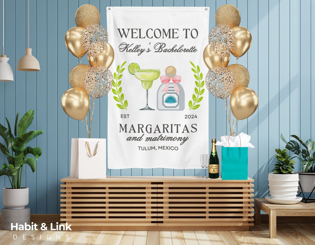Margs and Matrimony Banner, Custom Margaritas and Matrimony Sign ...