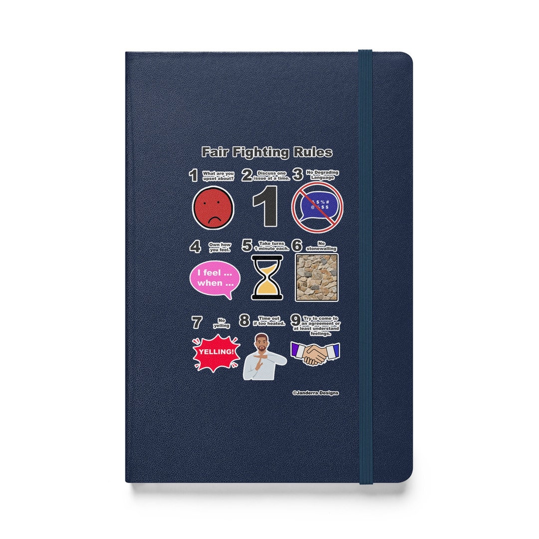 Fighting Fair Rules Hardcover Bound Notebook Conflict Resolution ...