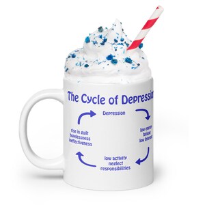Depression Cycle Mental Health Awareness Mug White Glossy Mug - Etsy