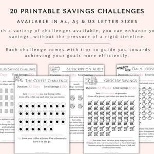 Printable Savings Challenges Pack | Non-consecutive Challenges | Tips ...