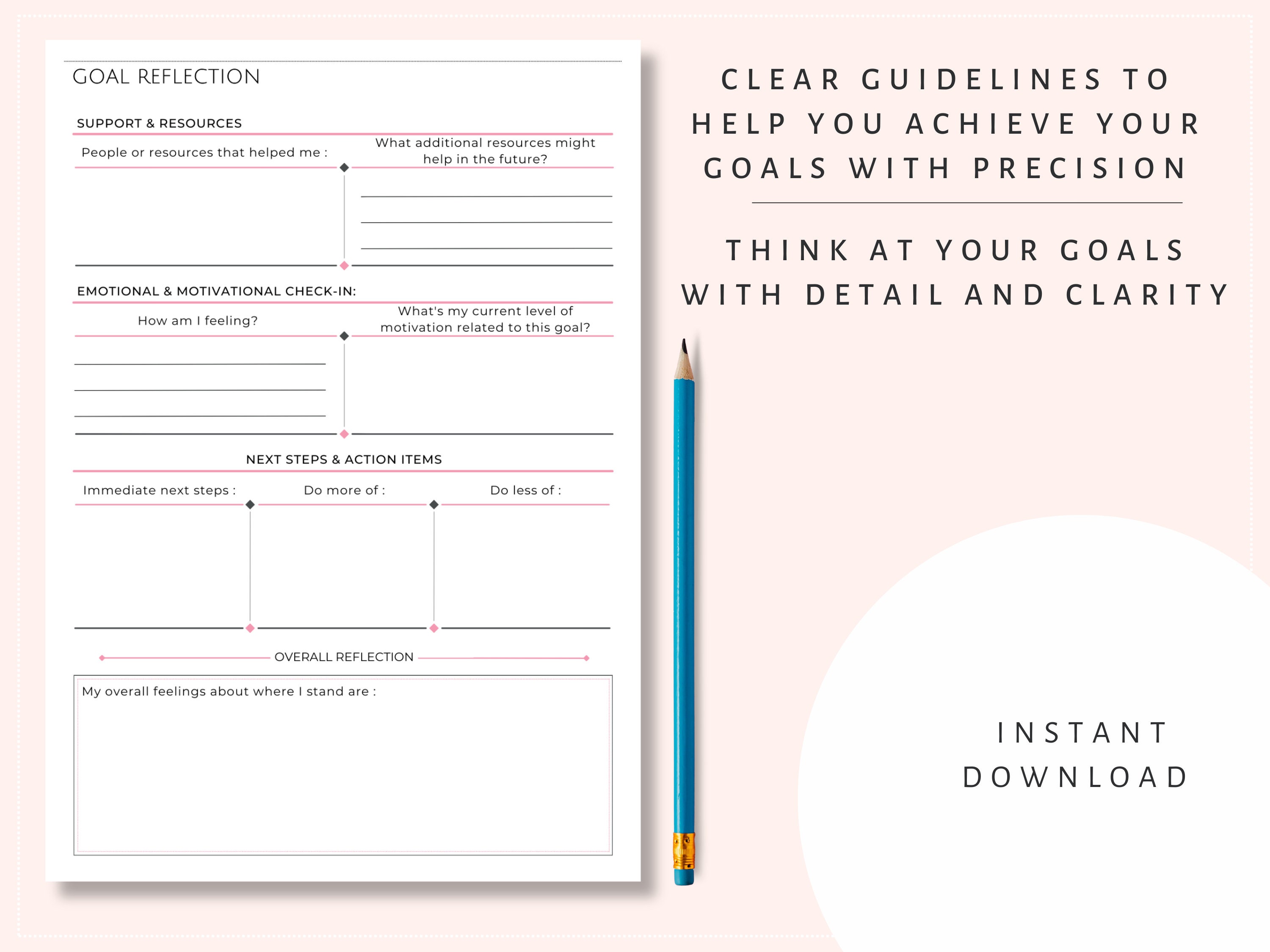16-page SMART Goals Planner Plus Printable Mind Map Bonus Included ...