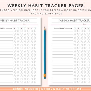 13-page Habit Tracker Plus Free To-do List Included | Habit Tracker ...