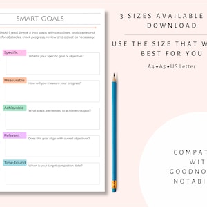 16-page SMART Goals Planner Plus Printable Mind Map Bonus Included ...