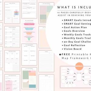 16-page SMART Goals Planner Plus Printable Mind Map Bonus Included ...