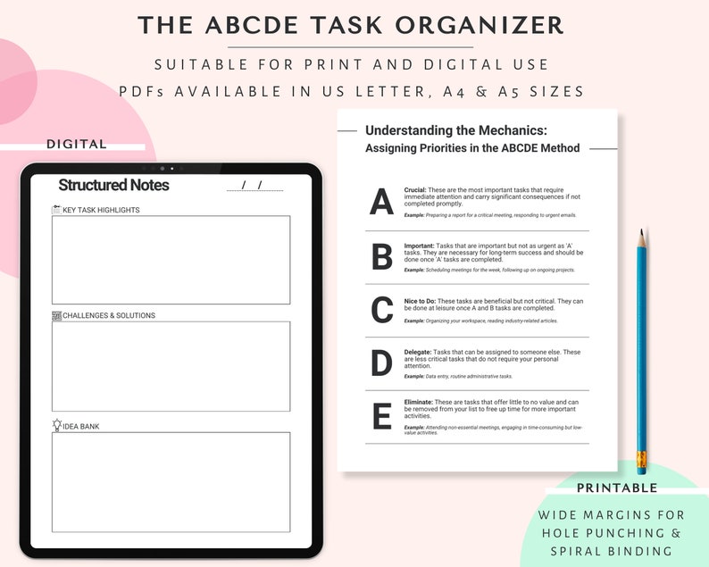 The ABCDE Method of Prioritization | Task Organizer for a Productive ...
